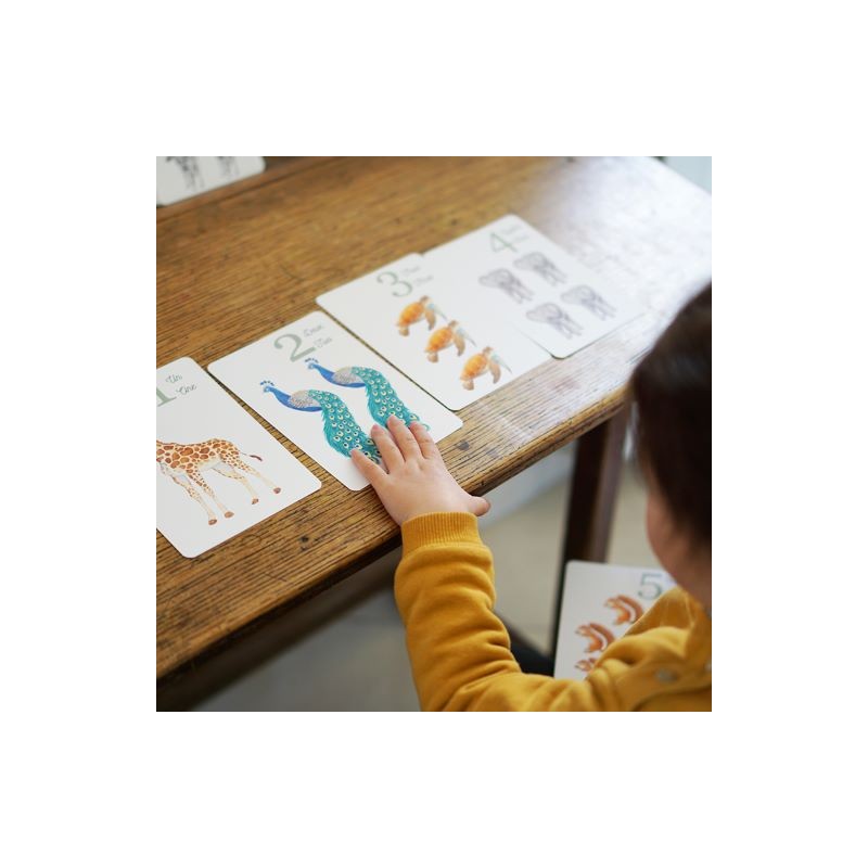 Cartes 123 des animaux-Apprendre les Chiffres et Compter en s'amusant